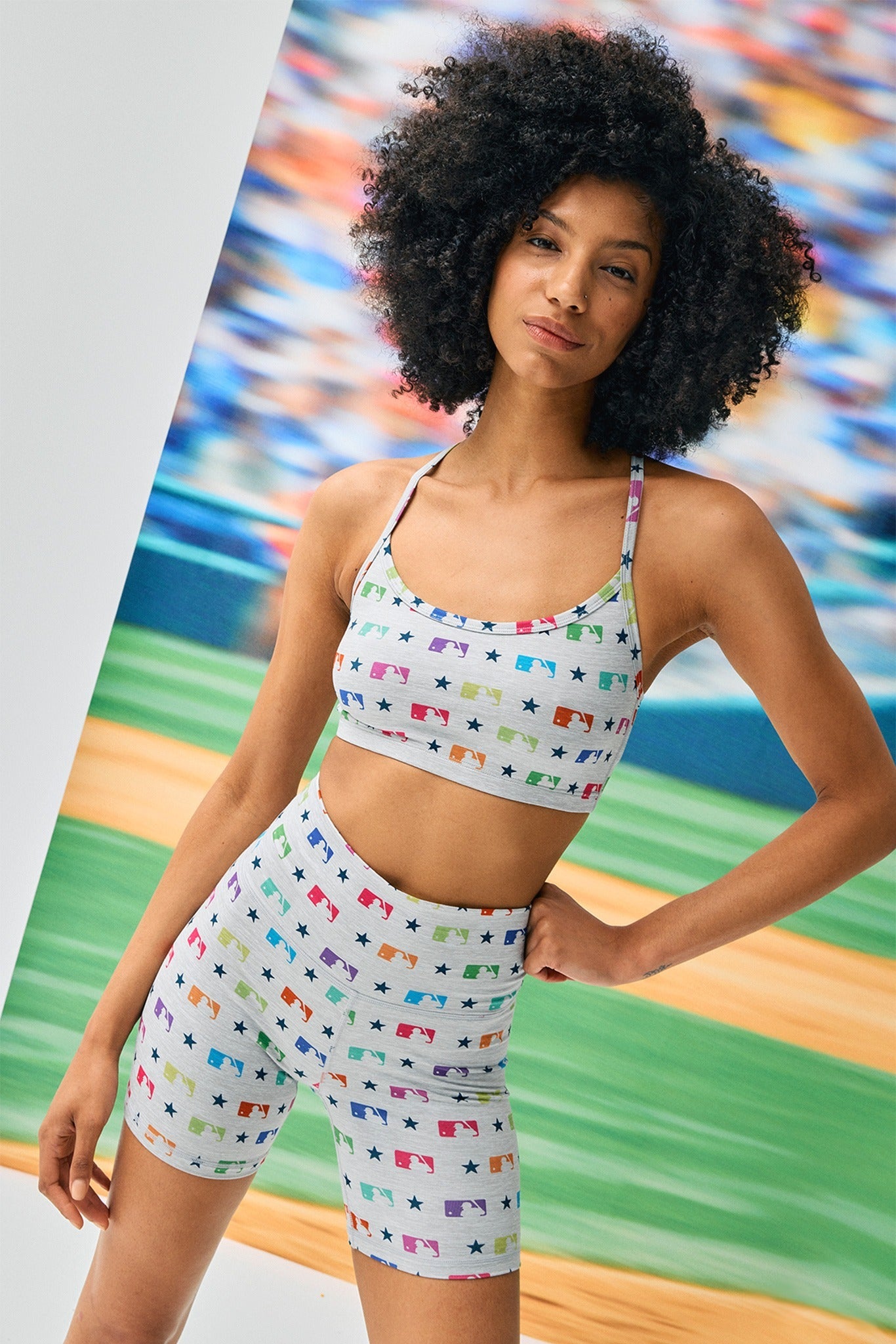 MLB Batterman TLC Booty Short in Rainbow Monogram – Terez.com