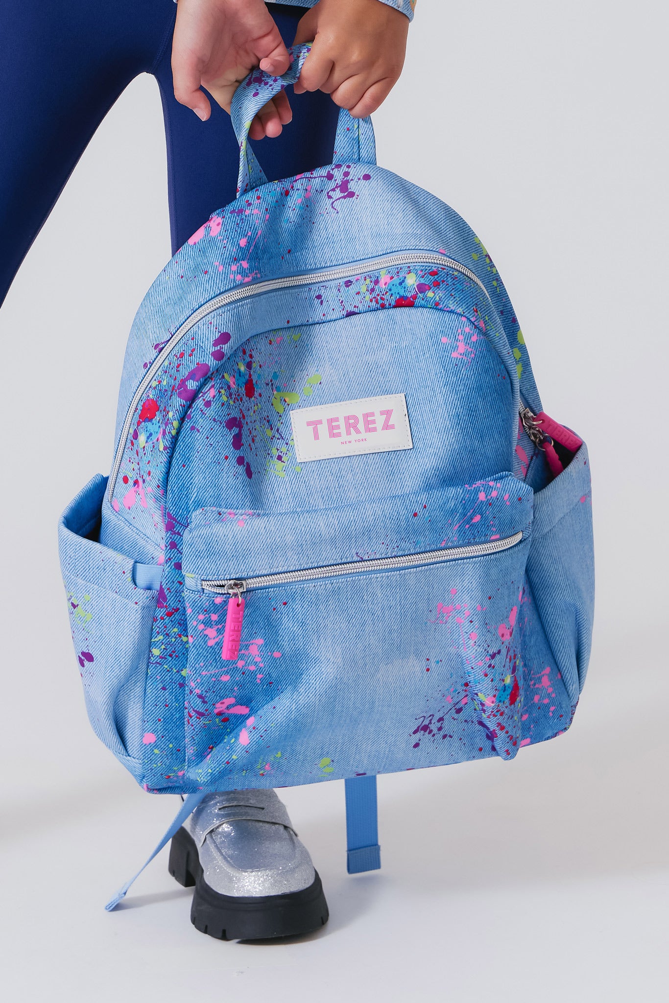 Backpack in Denim Paint Splatter – Terez.com