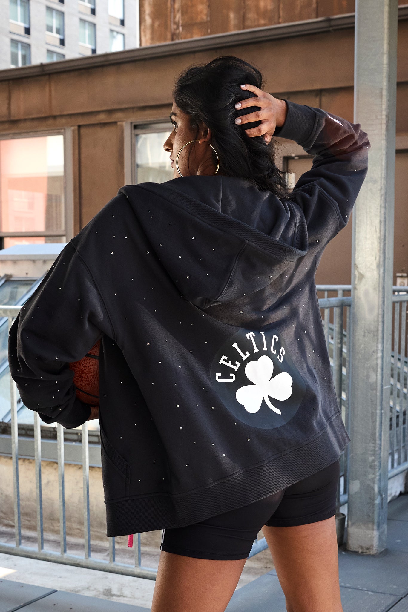 Celtics Oversized Gems Zip Up – Terez.com